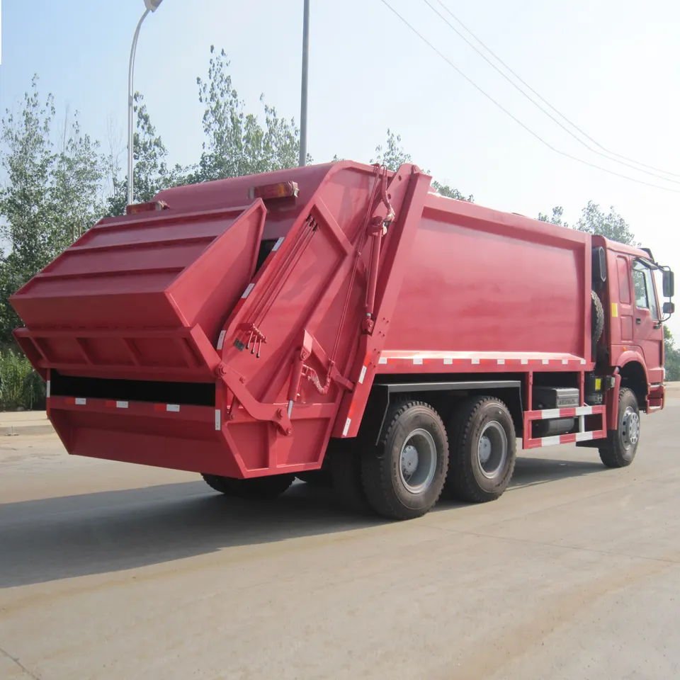 Howo 6x4 Heavy Duty Compacted Garbage Truck 30ton Rear Loader Garbage ...